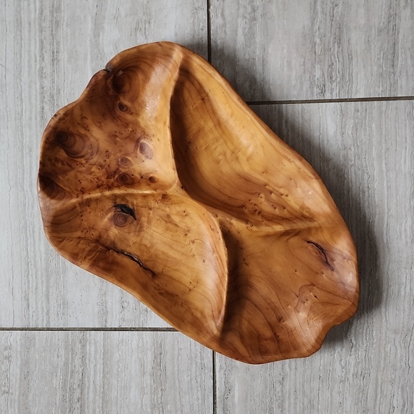 wooden tray | Dining | Burl Wood Natural Edge Tray | Poshmark